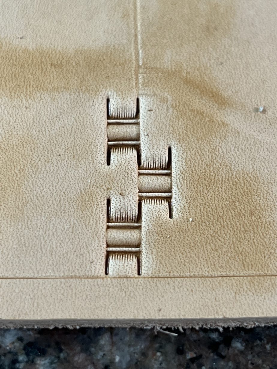 Basket weave leather stamping tutorial